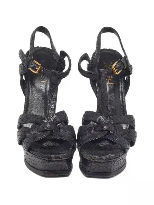 Saint Laurent Tribute Python-embossed Sandals