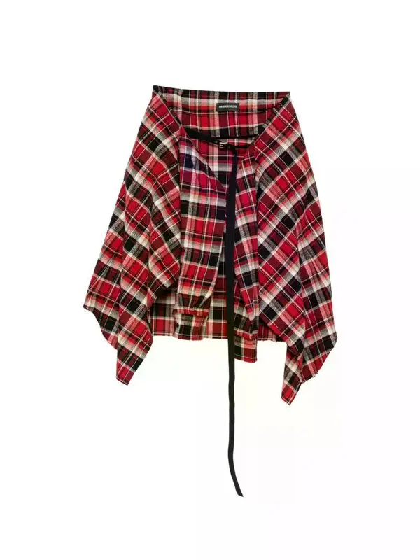 ANN DEMEULEMEESTER Check-pattern Asymmetric Shirt