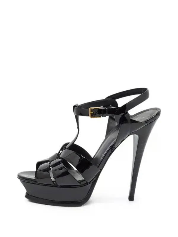 Saint Laurent Tribute Platform Sandals - Black
