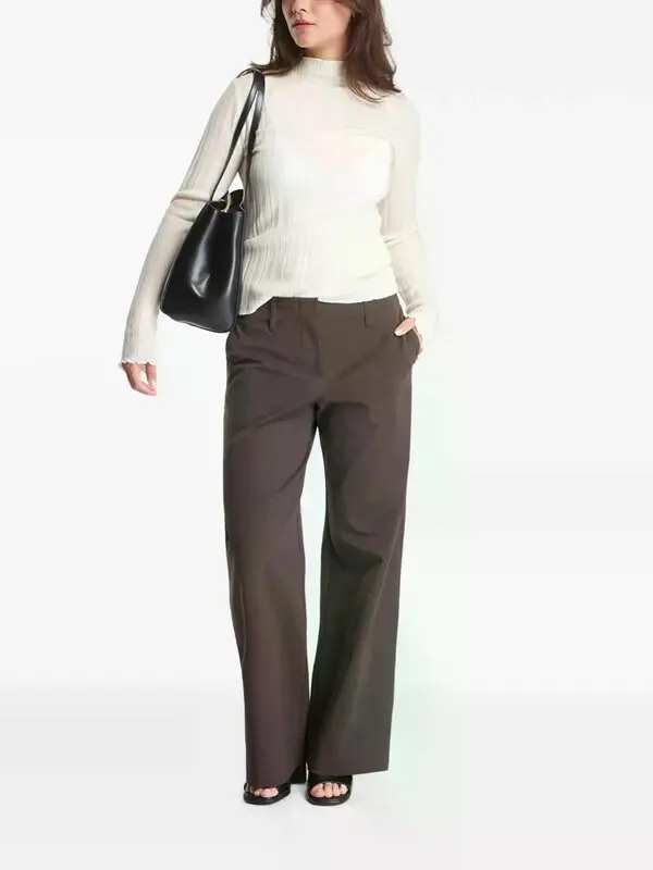 SAMSOE SAMSOE Belt-loop Wide-leg Trousers