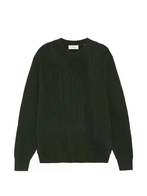 LES DEUX Ribbed-knit Crew-neck Sweater - Green