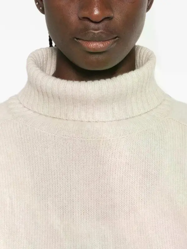 BEYOU Ribbed-knit Turtleneck Sweater