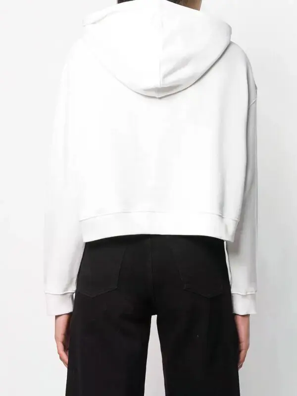 Stella McCartney Cropped Logo Print Hoodie