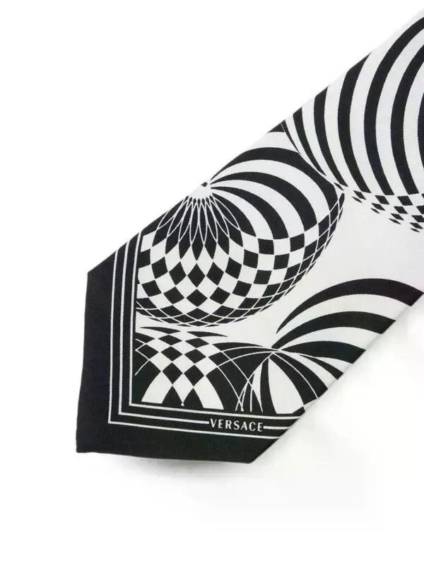 Versace Printed Silk Twill Tie