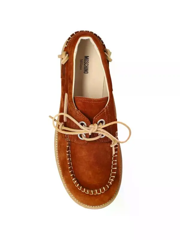 Moschino Suede Boat Loafers