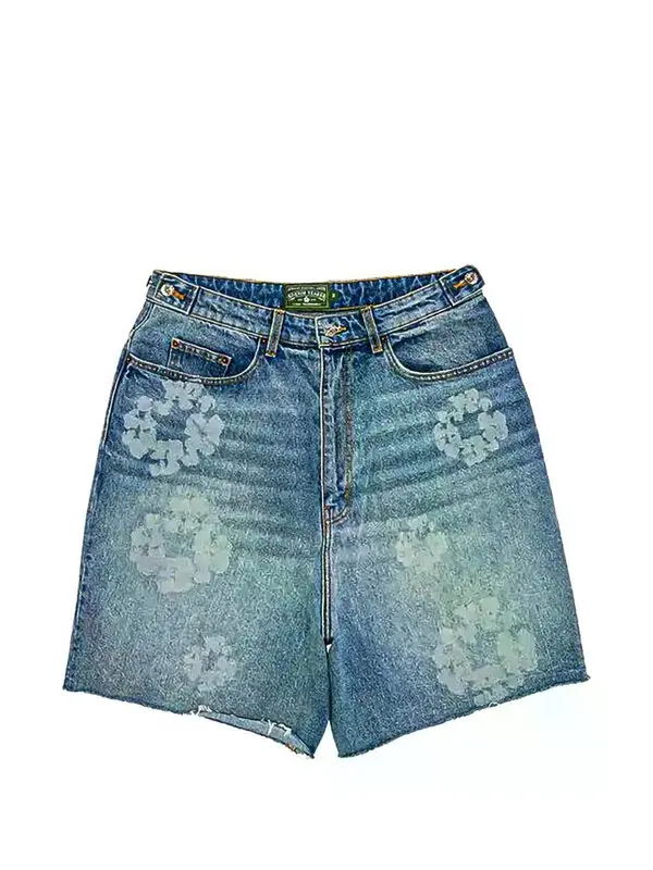 DENIM TEARS Wreath Detail Denim Shorts