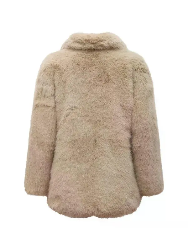 Giuseppe Di Morabito Faux-fur Notch-lapel Coat - Neutrals