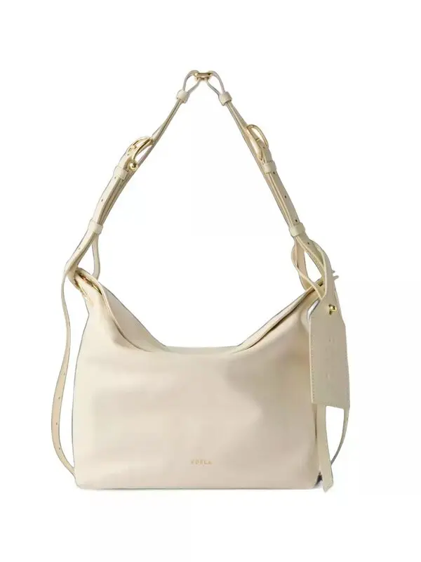 Furla Logo-print Leather Shoulder Bag - Neutrals