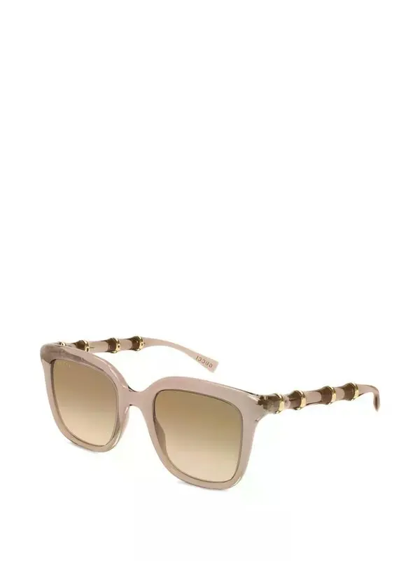 Gucci Bamboo-effect Square-frame Sunglasses