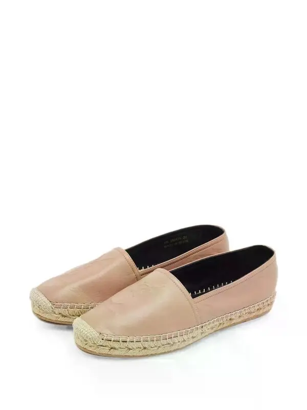 Saint Laurent Cassandre Leather Espadrilles