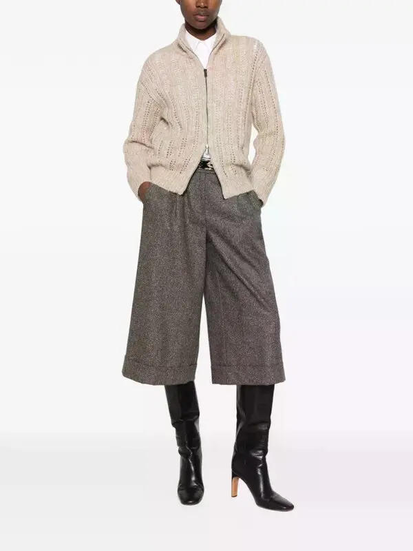 Peserico Pleated-front Cropped Tailored Trousers