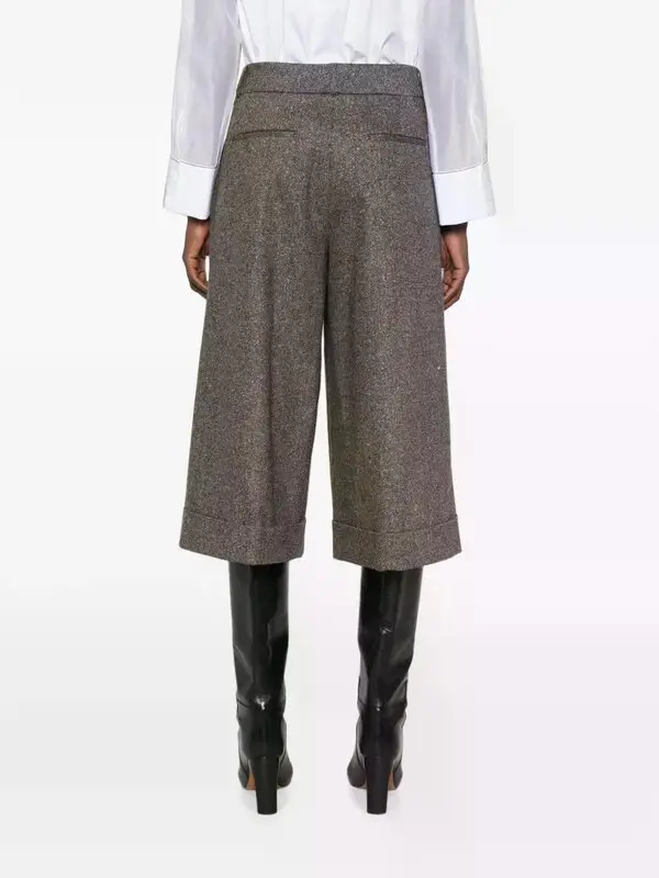 Peserico Pleated-front Cropped Tailored Trousers