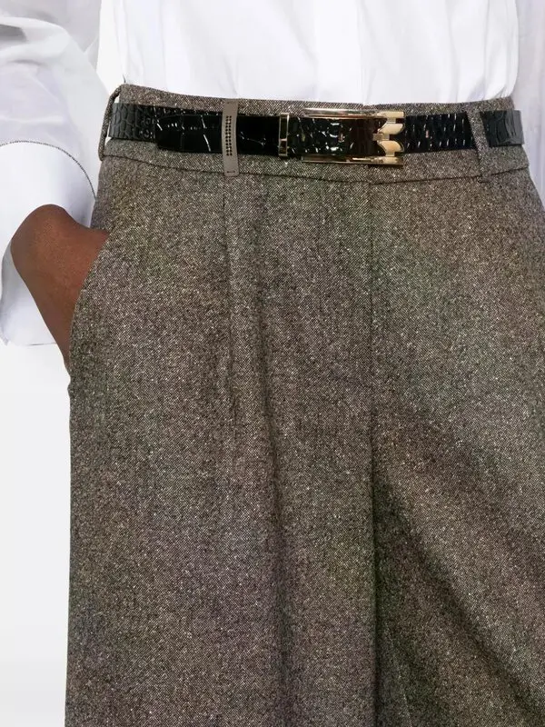 Peserico Pleated Front Cropped Tailored Trousers