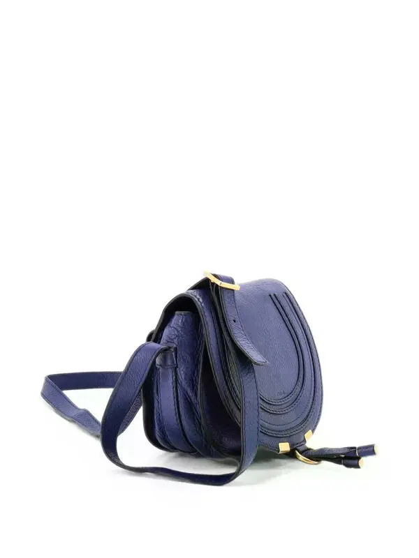 Chloé Marcie Leather Small Crossbody Bag - Blue