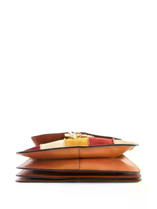 Chloé Faye Stitched Suede And Leather Medium Shoulder Bag