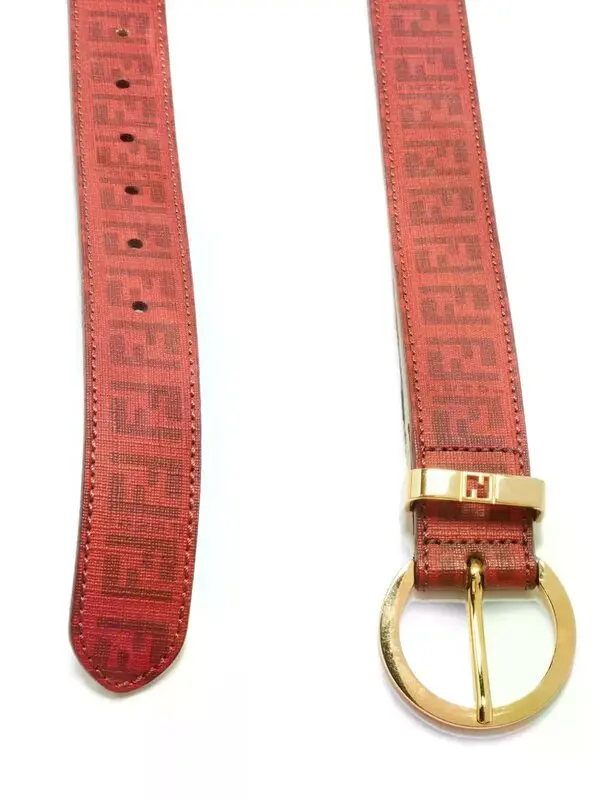 Fendi 2012 Zucca Motif Leather Belt