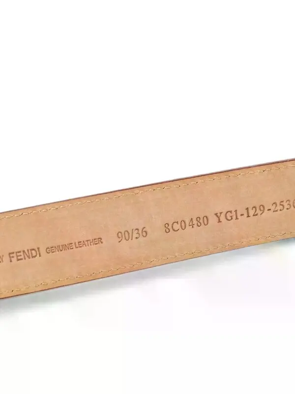 Fendi 2012 Zucca Motif Leather Belt