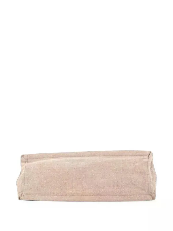 Saint Laurent Rive Gauche Shopper Striped Canvas Large Tote Bag