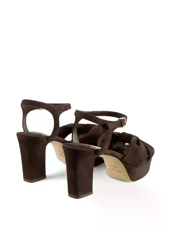 JIMMY CHOO Heloise 80 Suede Platform Sandals