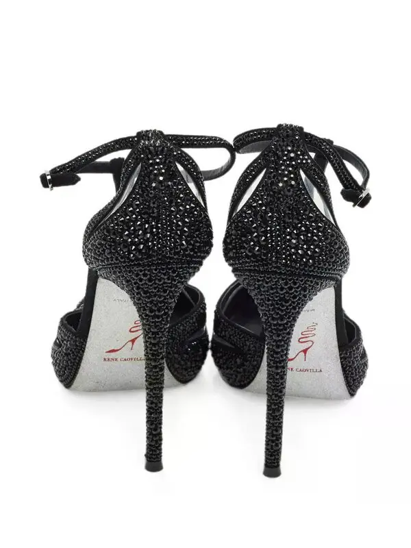 Rene Caovilla Crystal-embellished T-strap Pumps