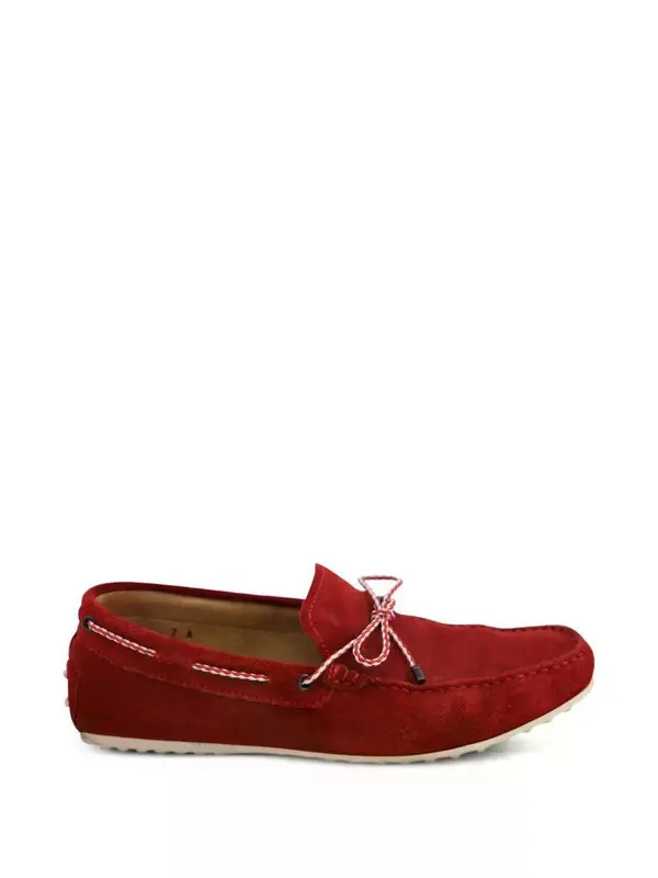 TOD'S Suede Gommino Loafers - Red