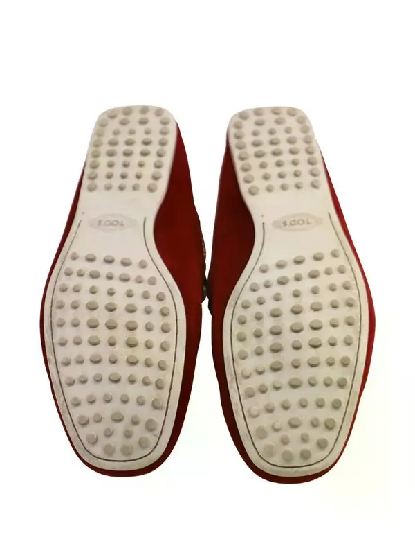 TOD'S Suede Gommino Loafers - Red