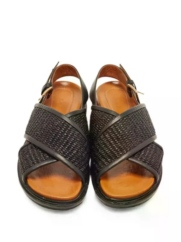 Marni Fussbett Woven Leather Sandals
