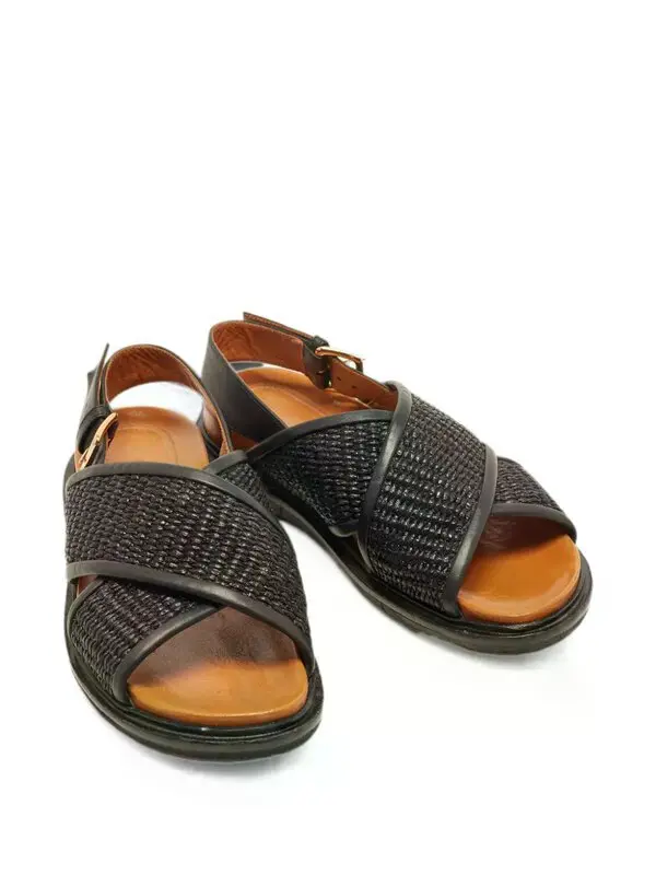 Marni Fussbett Woven Leather Sandals