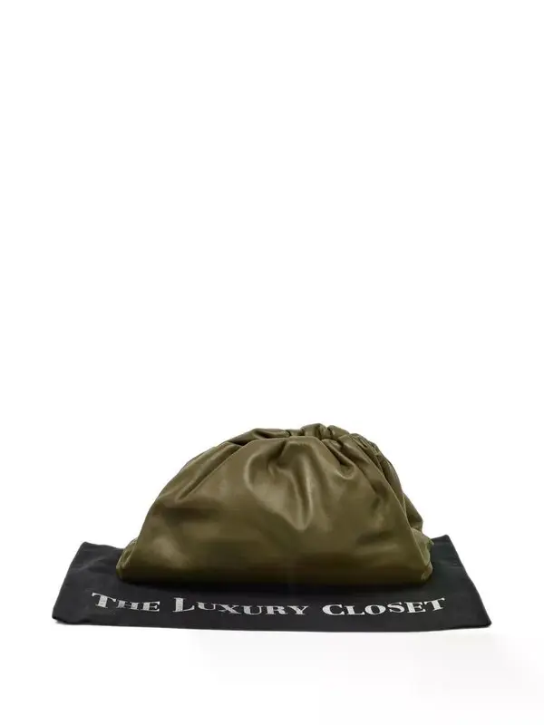 Bottega Veneta The Pouch Gathered Clutch Bag - Green