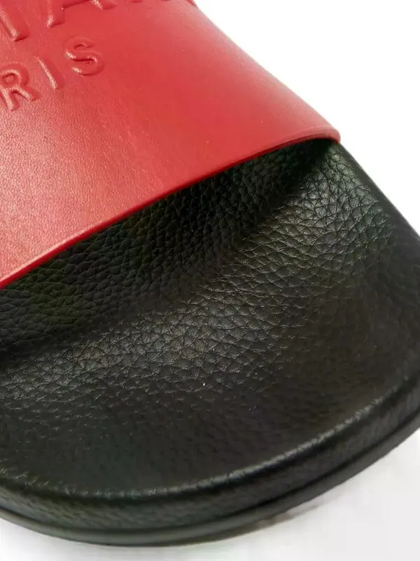 Balmain Logo-embossed Leather Sandals