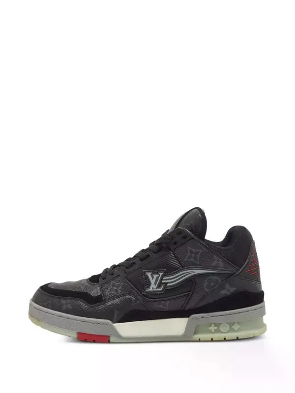 LOUIS VUITTON Logo Monogram Eclipse Low-top Sneakers - Black
