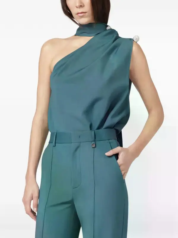 Giuseppe Di Morabito Crystal-embellished One-shoulder Blouse