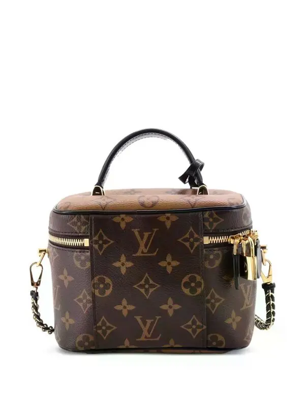 LOUIS VUITTON Reverse Monogram Canvas Pm Satchel - Brown