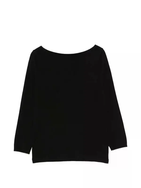 Alpha Studio Boat Neck Knit - Black