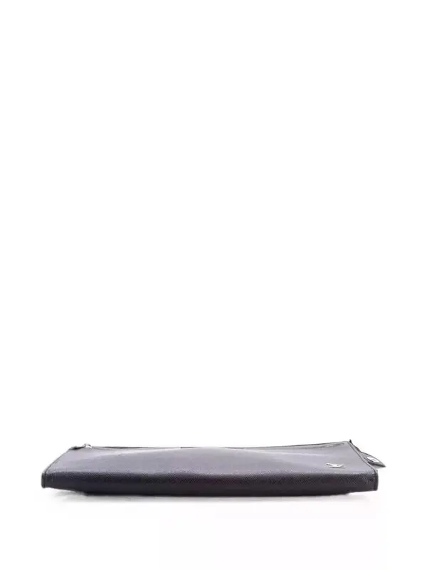 LOUIS VUITTON Zip Pochette Taiga Leather 24 Heures Clutch Bag