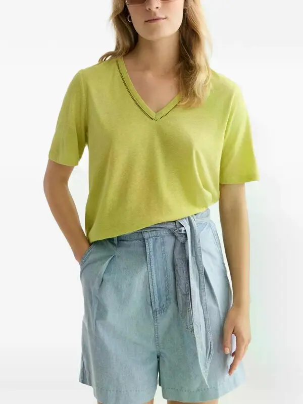 Scotch & Soda V-neck Open-knit T-shirt