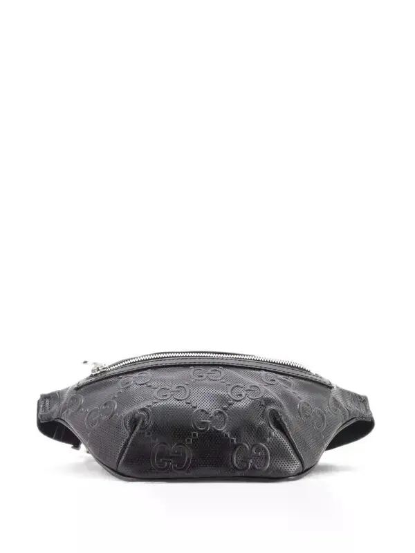 Gucci Gg Embossed Perforated Leather Small Belt Bag