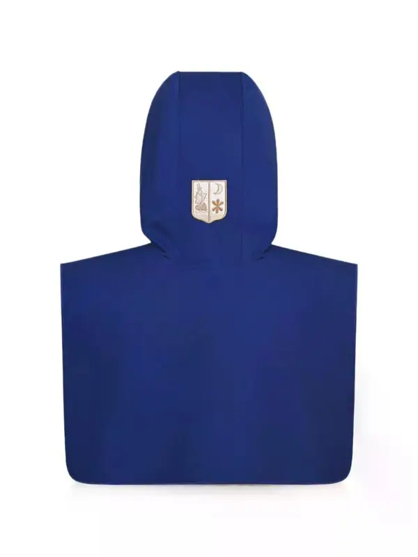 MUZARADI Logo-patch Cotton Hood - Blue