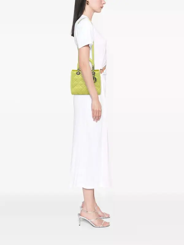Dior 2015 Medium Lambskin Cannage Lady Satchel