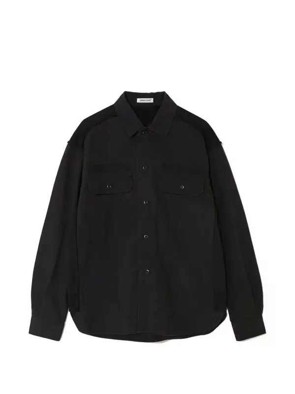 Undercover Ribbed-panel Chest-pocket Shirt