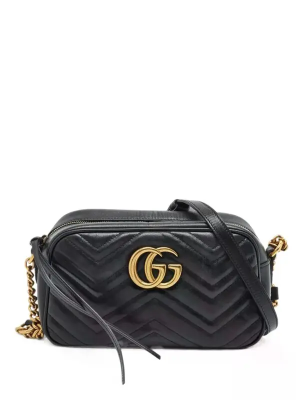 Gucci Small Gg Marmont Camera Bag - Black