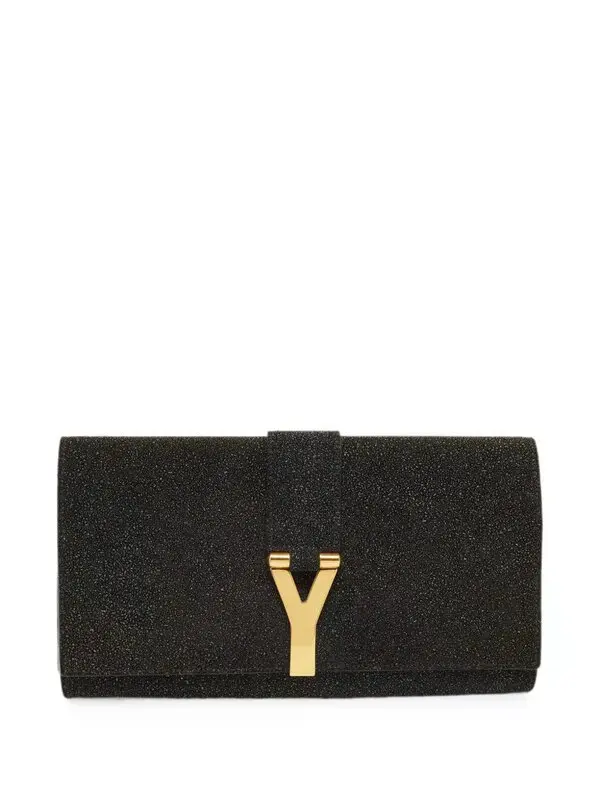 Saint Laurent Large Chyc Y-motif Clutch Bag