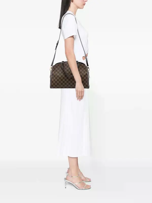 LOUIS VUITTON 2016 Damier Ebene Kensington Bowling Shoulder Bag