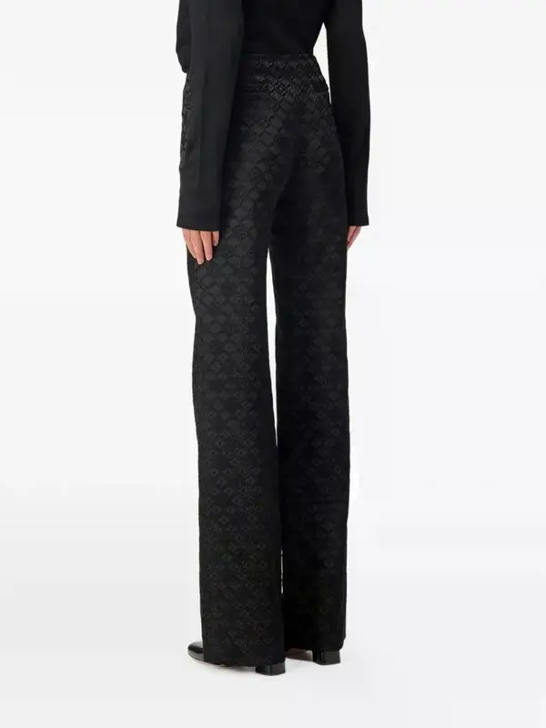 Alberta Ferretti Jacquard-pattern Straight-leg Trousers