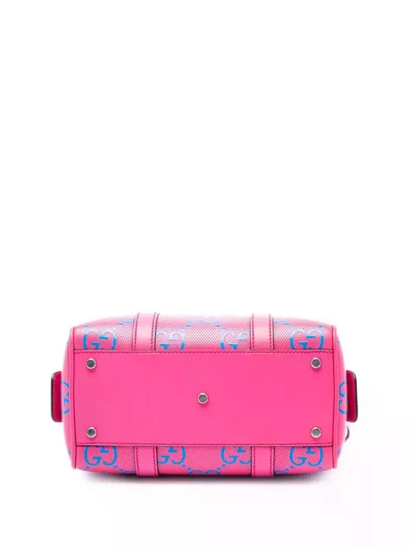 Gucci 2016-2026 Mini Jumbo Gg Perforated Leather Duffle Bag Satchel