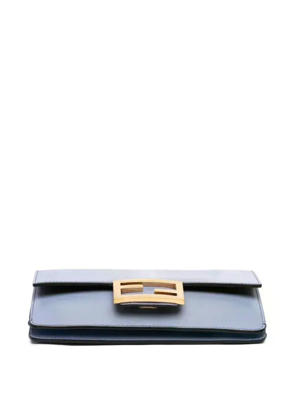 Fendi Calfskin Flat Baguette Crossbody Bag