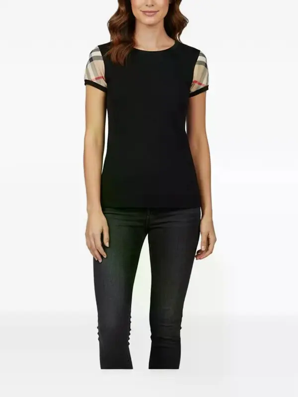 Burberry Check-panel T-shirt