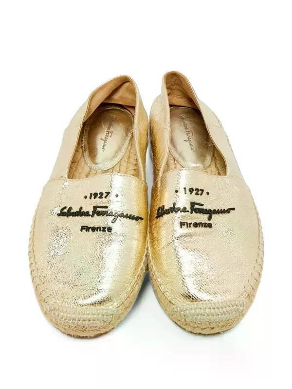 FERRAGAMO Susana Logo-embroidered Flat Espadrilles