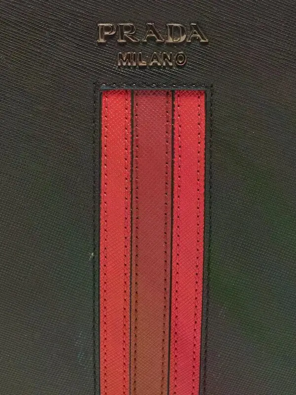 Prada Stripe-detail Clutch Bag