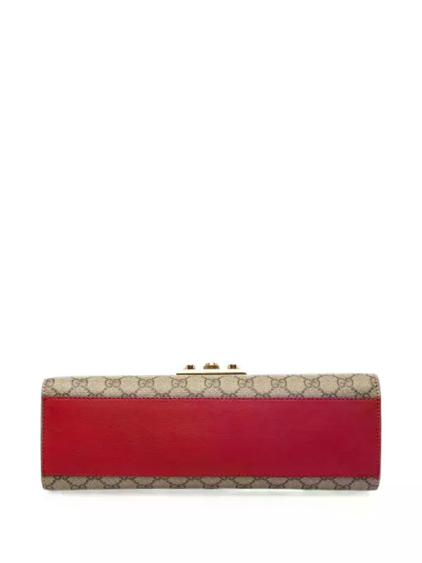 Gucci 2000-2015 Medium Gg Supreme Padlock Shoulder Bag - Red